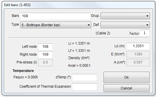 Menu: Bars | WinTess Software