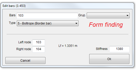 Menu: Bars | WinTess Software