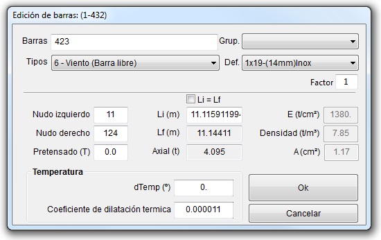 Menús: Barras | WinTess Software