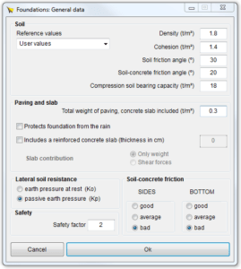 Menu: Foundations – WinTess Software