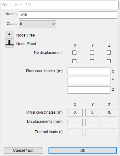 Menu: Nodes | WinTess Software