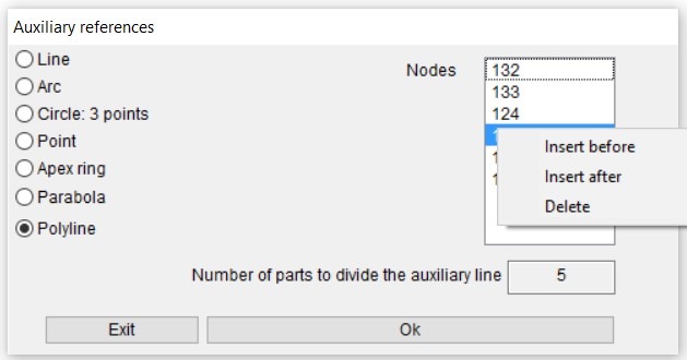 Menu: Auxiliaries | WinTess Software