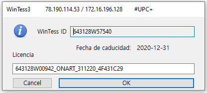 Menús: Ayuda | WinTess Software